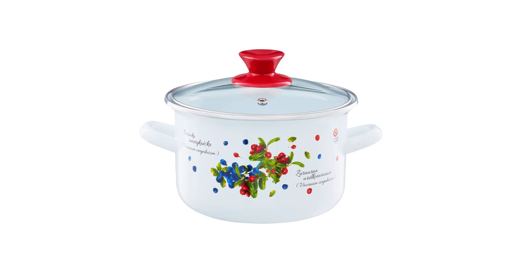 Emalia Olkusz zománcozott fazék fedővel 22 cm/5 l áfonya - EMALIA ...